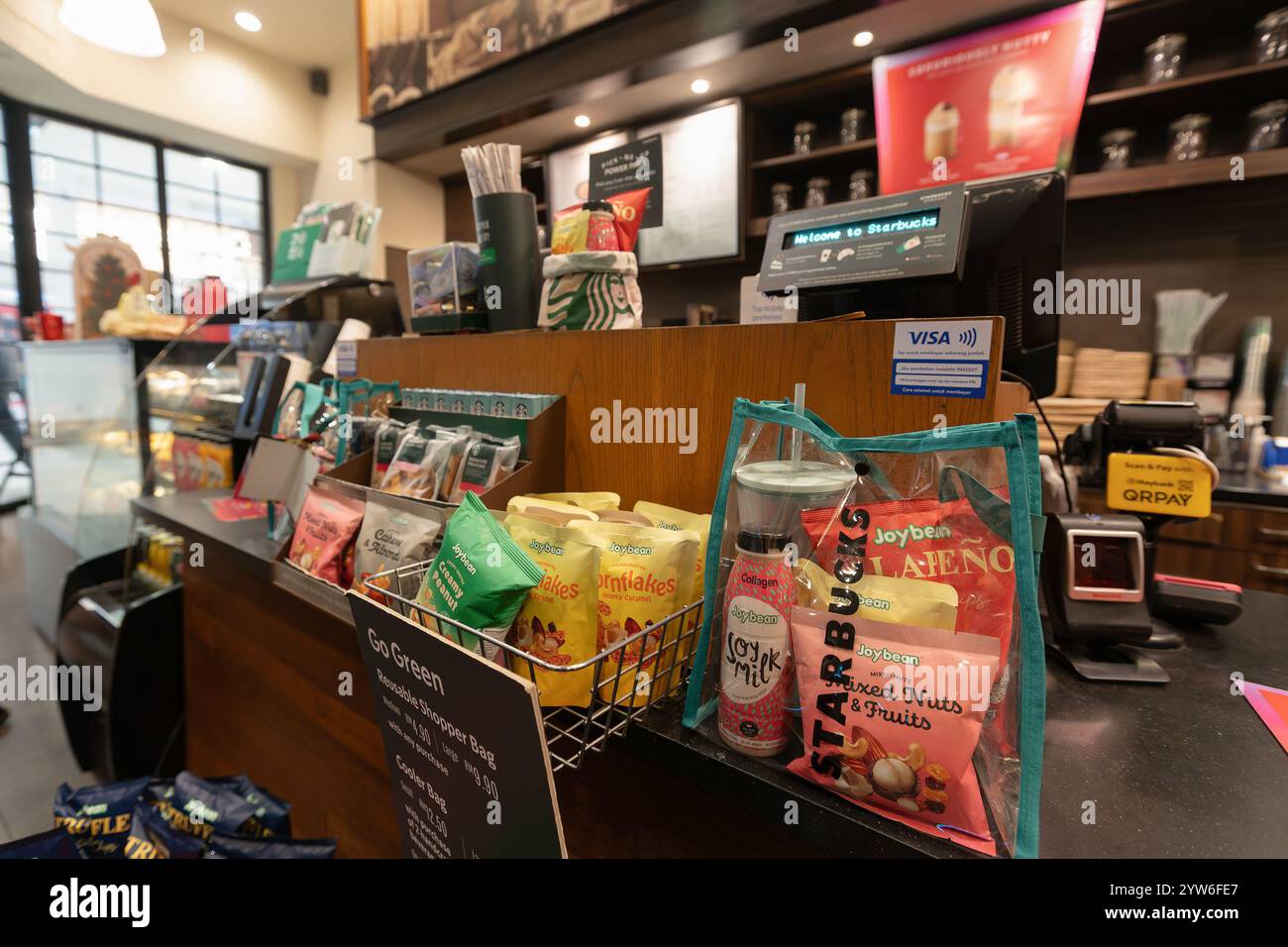 JOHOR BAHRU, MALAYSIA - NOVEMBER 23, 2023: typical retail area by the ...