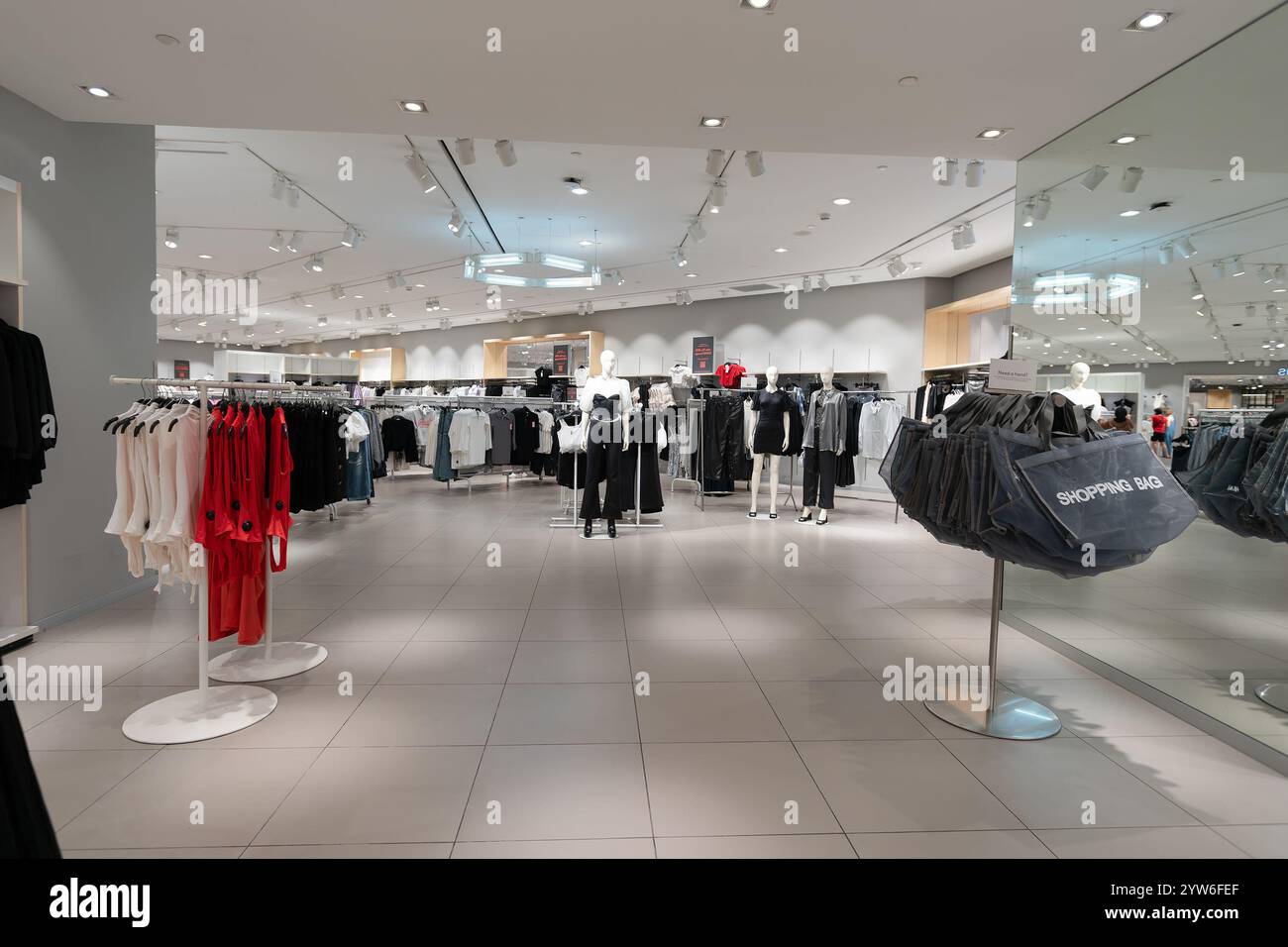 JOHOR BAHRU, MALAYSIA - NOVEMBER 23, 2023: various apparel on display ...