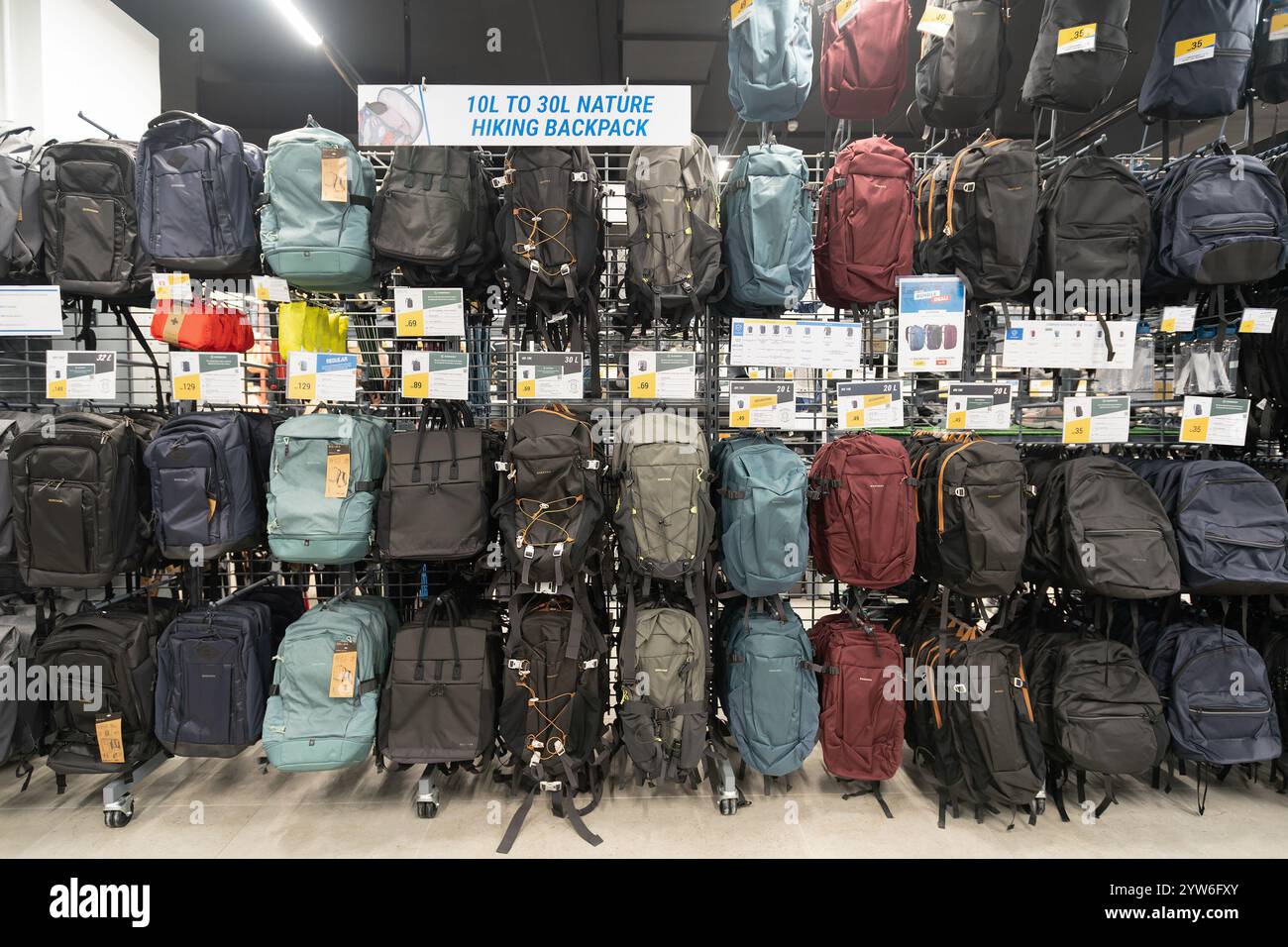JOHOR BAHRU, MALAYSIA - NOVEMBER 23, 2023: interior shot of a Decathlon ...