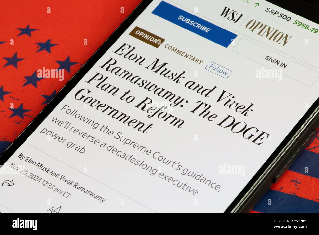 Elon Musk and Vivek Ramaswamy, co-heads of the Department of Government ...