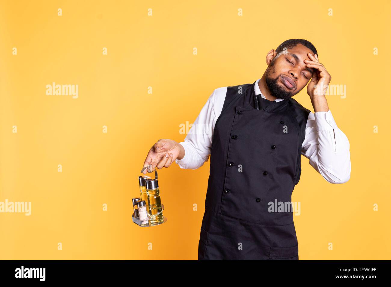 Overworked waiter apron uniform hi-res stock photography and images - Alamy
