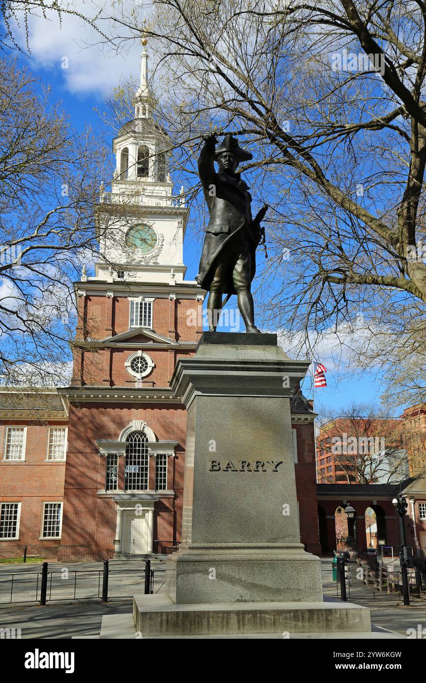 John Barry statue - Independence Hall - Philadelphia, Pennsylvania ...