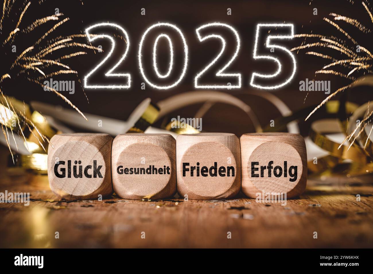 9 December 2024: Wooden cube with the inscription: Happiness, health ...