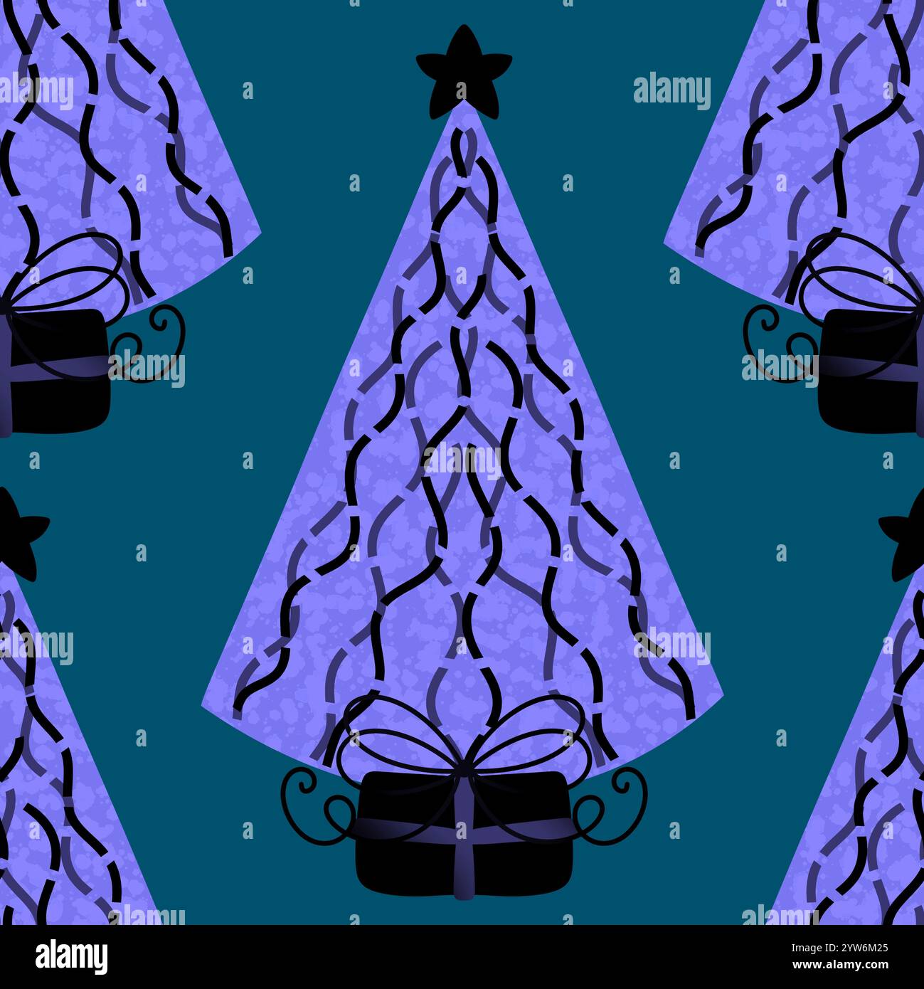 Christmas tree seamless pattern for wrapping paper and fabrics and ...