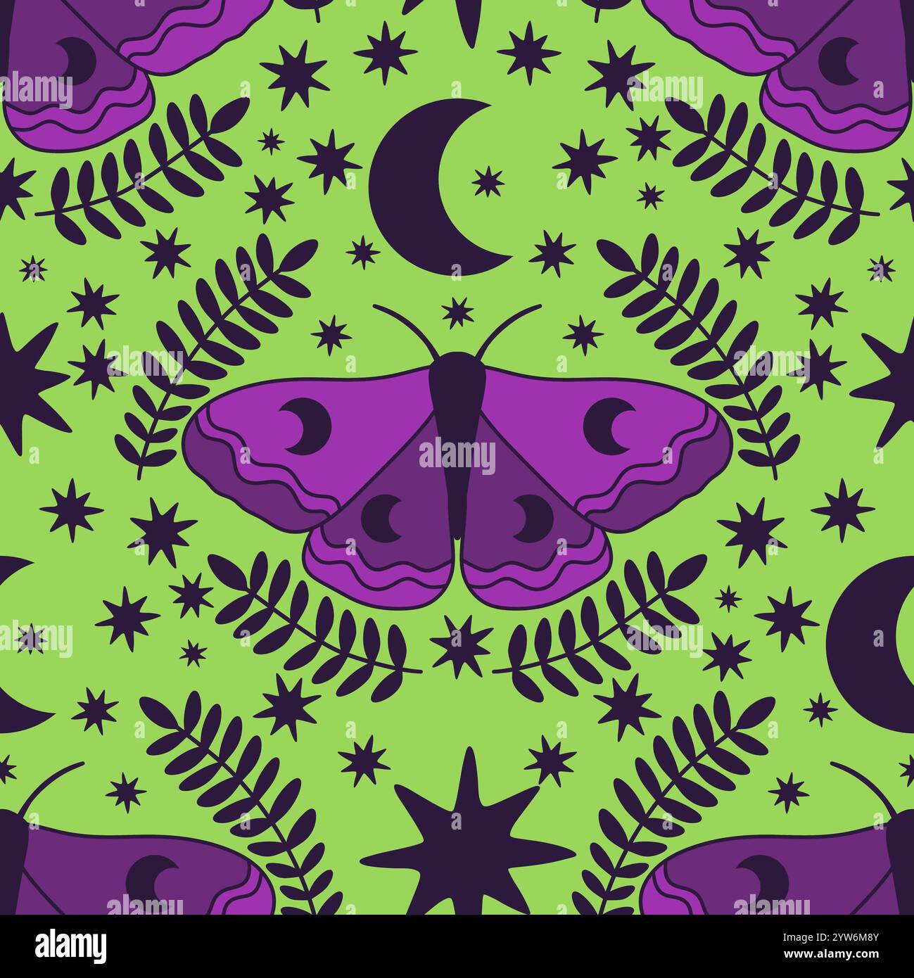 Summer animals seamless moth and butterfly pattern for wrapping paper ...