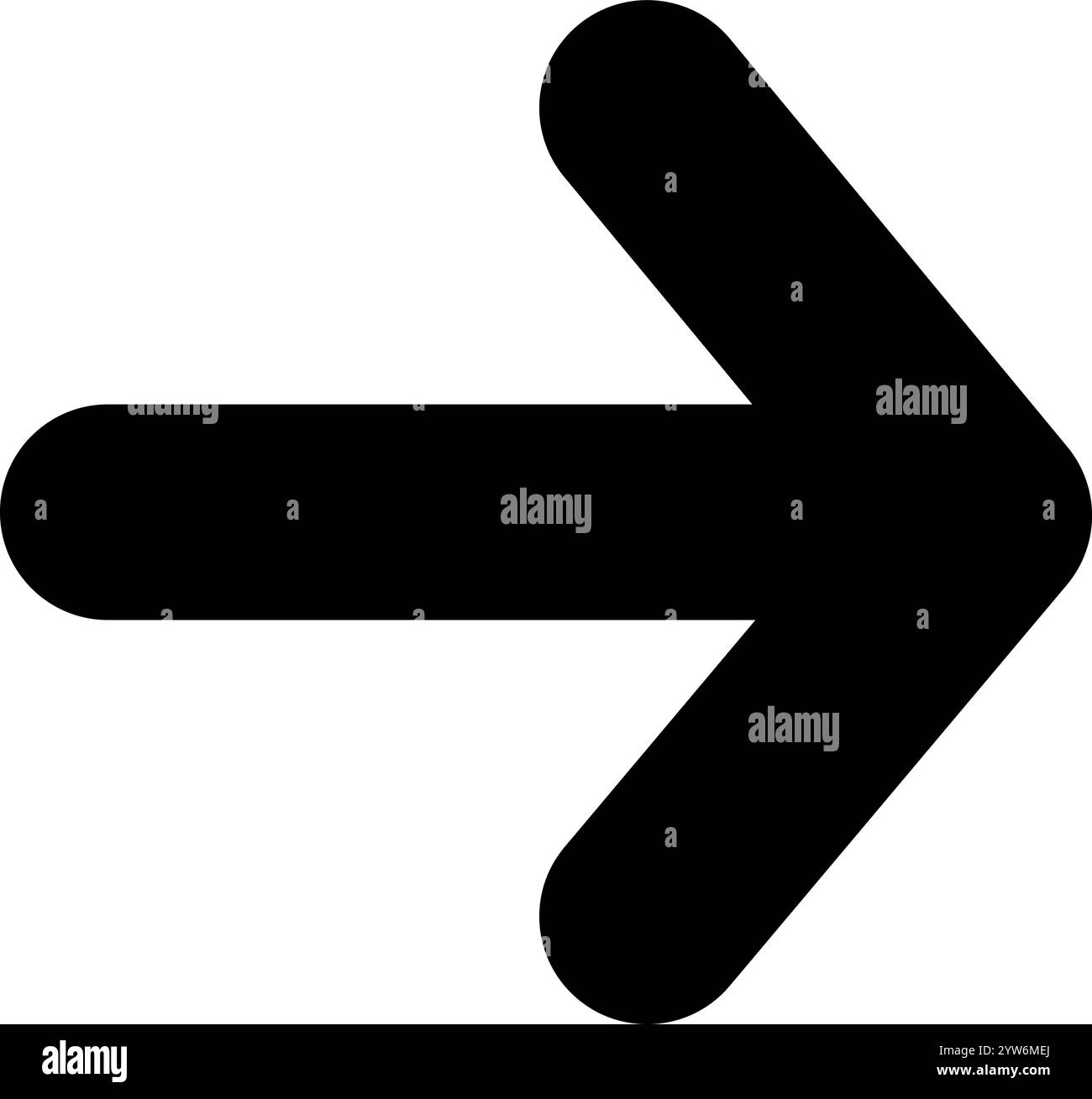 Bold black arrow pointing towards the right, symbolizing direction ...