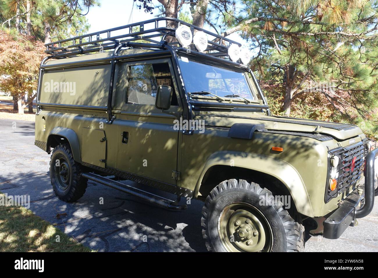 1991 British Army Land Rover Defender 110 Stock Photo - Alamy