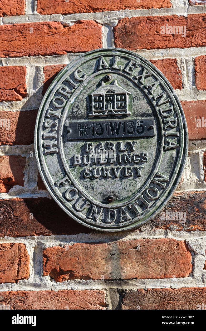 Alexandria, Virginia, USA. Christ Church Historic Marker Stock Photo ...