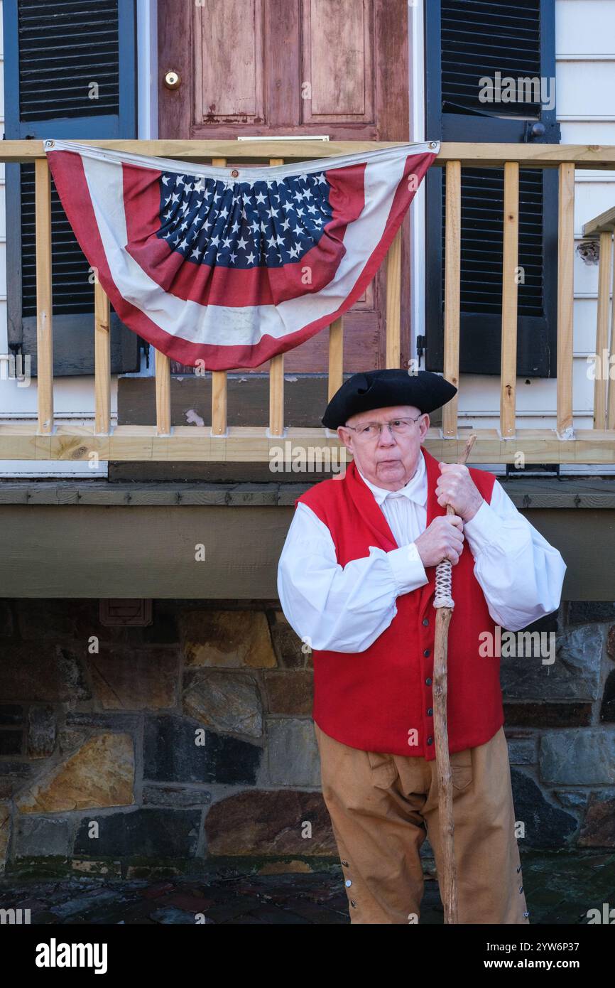 Alexandria, Virginia, USA. Tour Guide in Revolutionary War Costume in ...