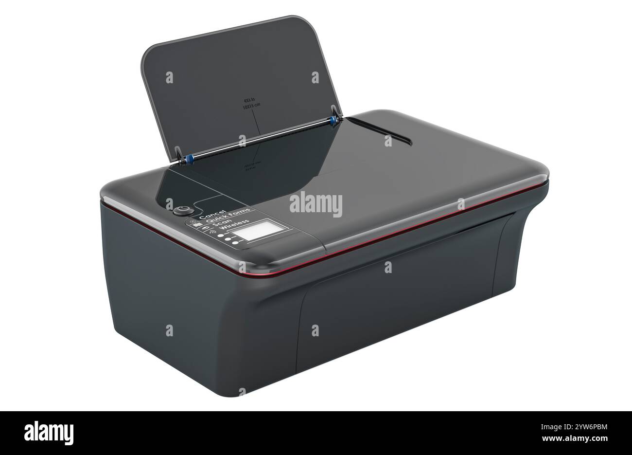 Inkjet Computer Printer. Inkjet multifunction printer MFP, 3D rendering ...