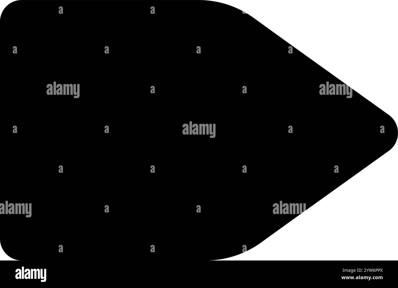 Simple black rounded triangle pointing right, representing forward ...