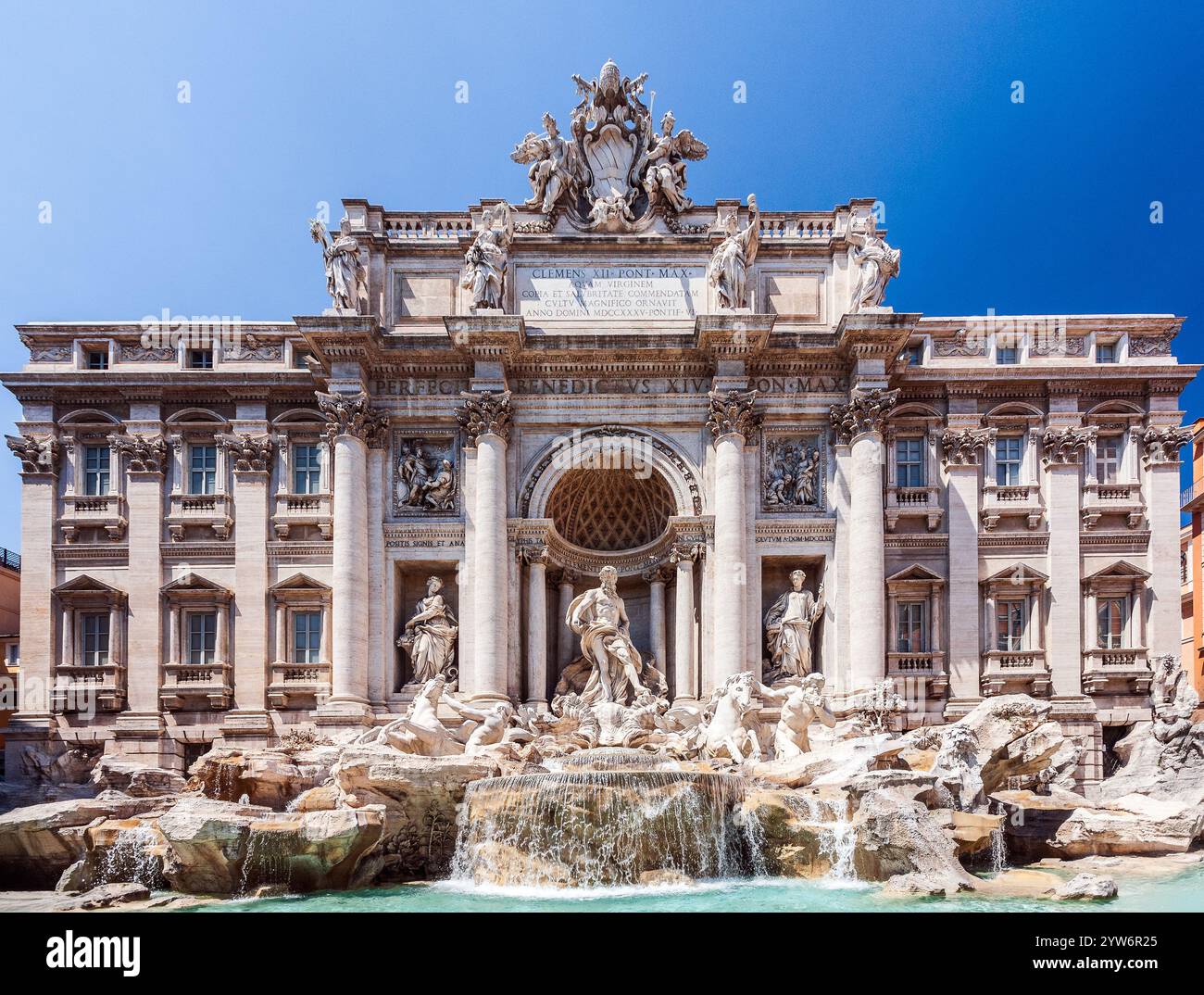 Visitors admire the stunning Trevi Fountain in Rome, capturing the ...