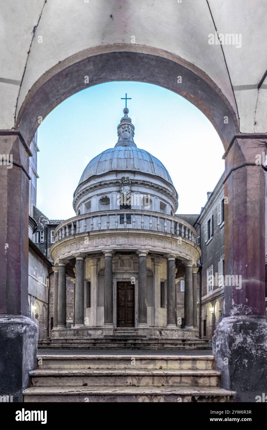 The Tempietto of San Pietro in Montorio glows beautifully in the ...