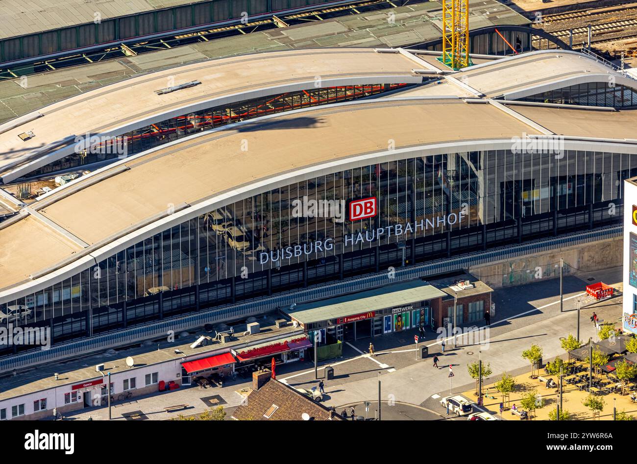 Aerial view, Main station Hbf Deutsche Bahn AG, Major construction site ...