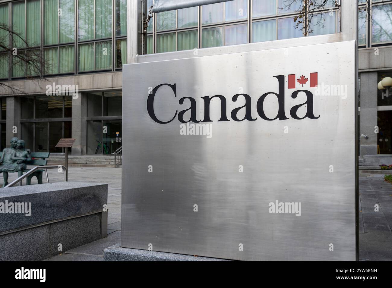Government of Canada logo is seen in Ottawa, Ontario, Canada Stock ...