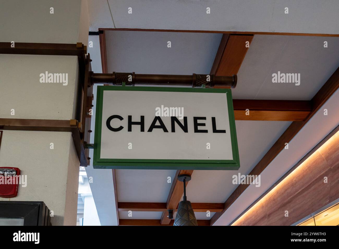 Honolulu, HI, USA - January 14, 2024: CHANEL clothing store close up ...
