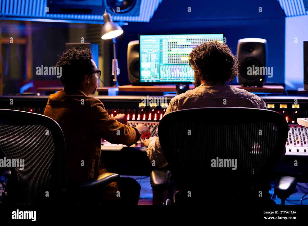 Tracking engineer processing mixing hi-res stock photography and images ...