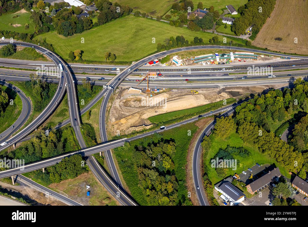 Aerial view major freeway interchange hi-res stock photography and ...