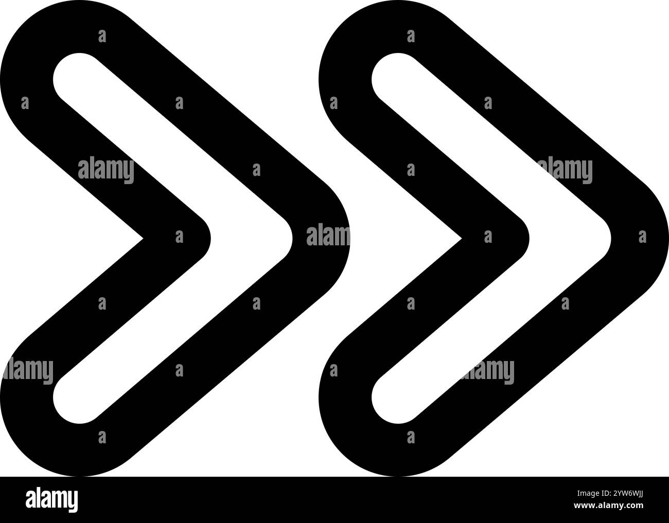 Two thick black arrows are pointing to the right, symbolizing forward ...