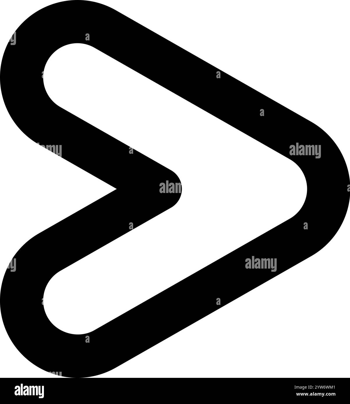 Simple, bold black arrow pointing to the right with rounded edges, ideal for indicating ...