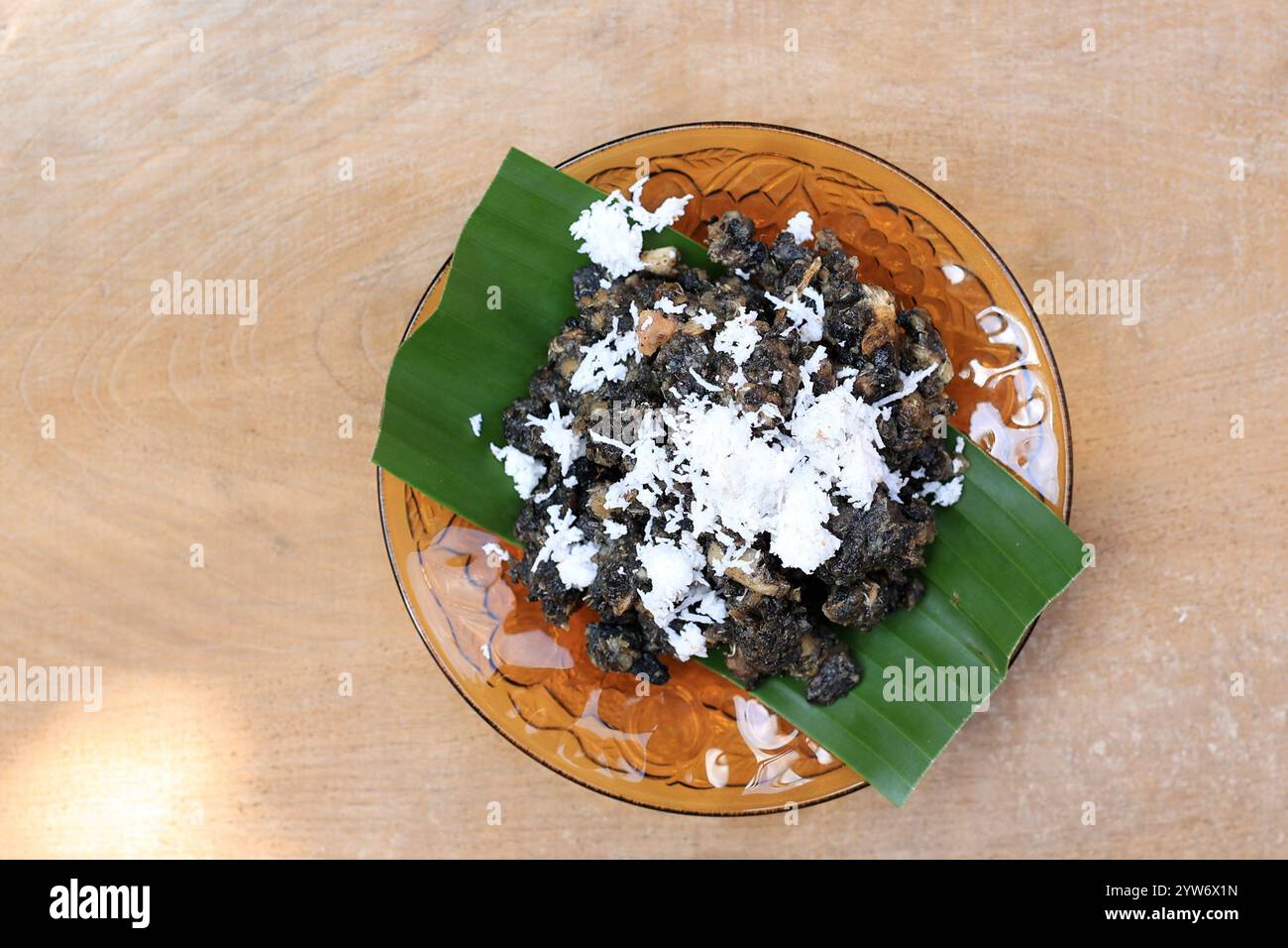 Top View Gathot or Gatot Cassava Rice. Indonesian Traditional Rice ...