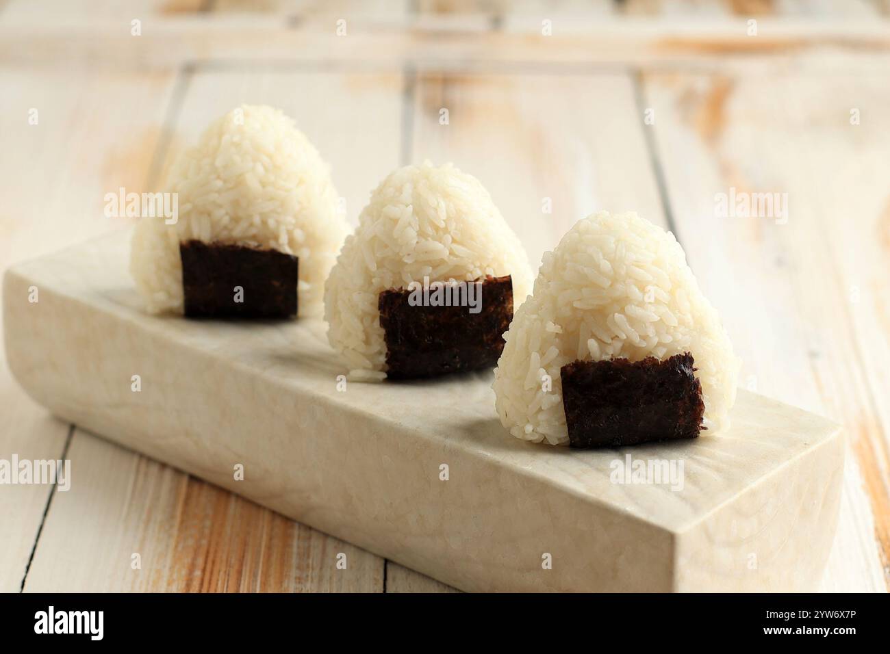 Triangle Onigiri, Rice Balls with Nori. Traditional Japanese Rice Dish ...