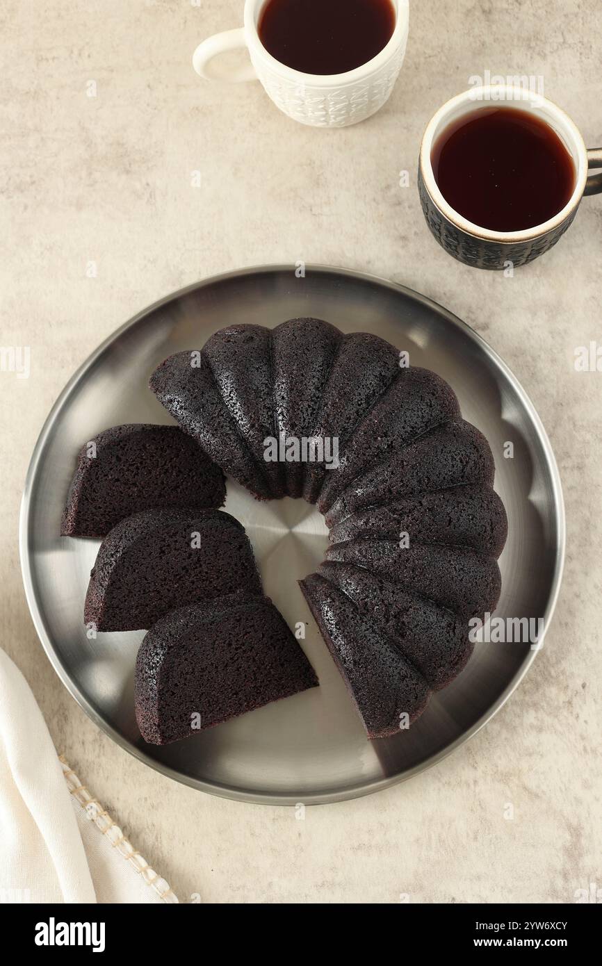 Black Sticky Rice Cake or Bolu Ketan Hitam, Typical Indonesian Cake ...