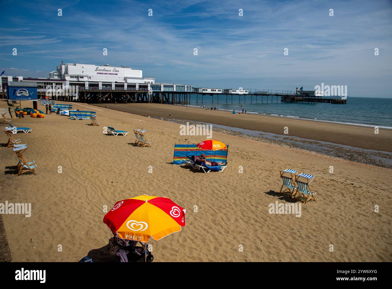 beach at Sandown, Isle of Wight Stock Photo - Alamy