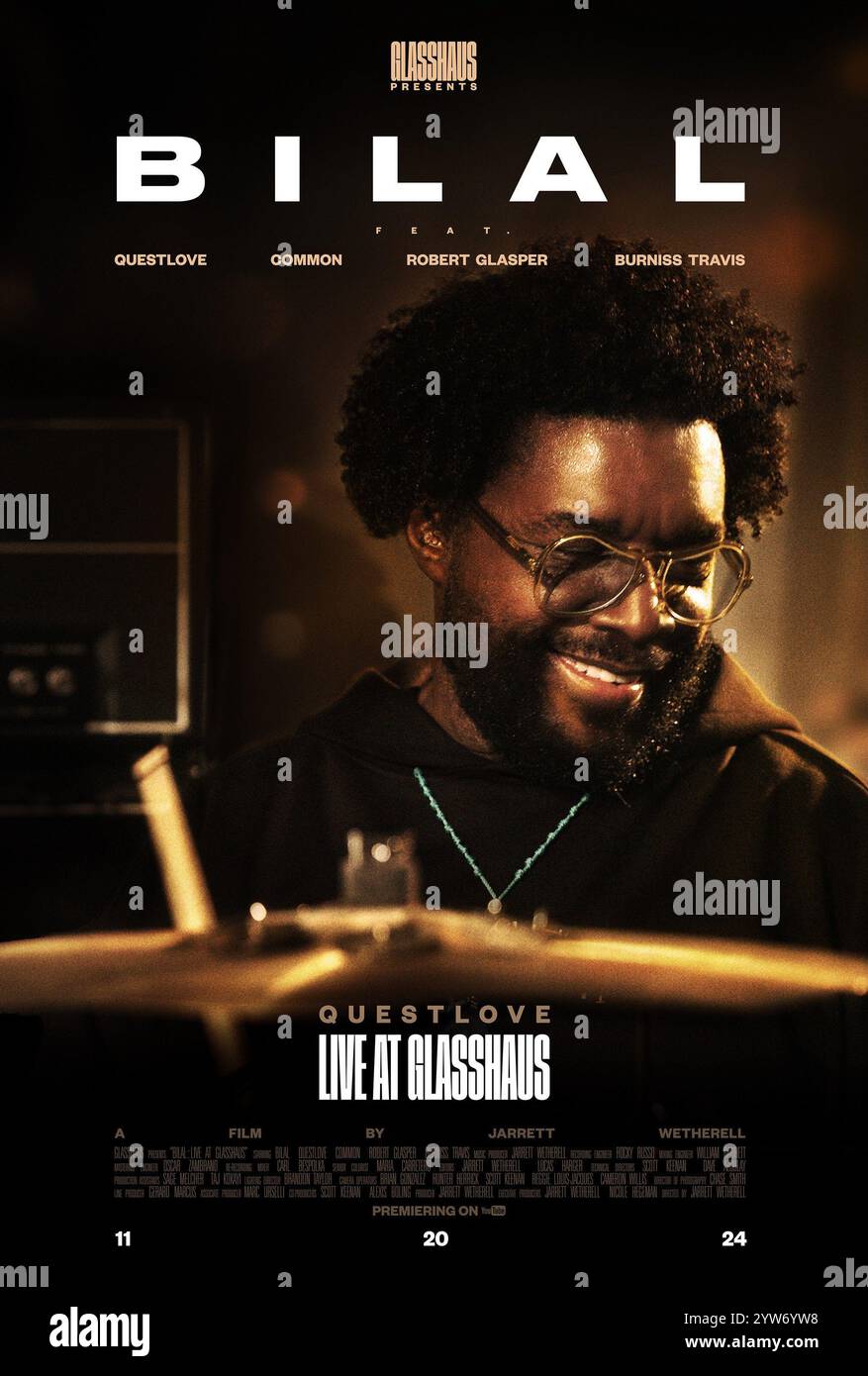 BILAL: LIVE AT GLASSHAUS, poster, Questlove, 2024. © Glasshaus ...