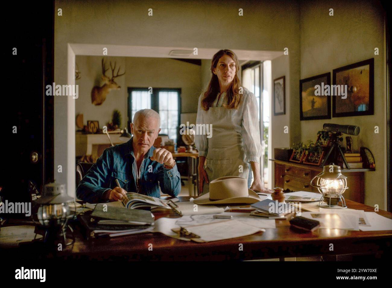 HOMESTEAD, from left: Neal McDonough, Dawn Olivieri, 2024. © Angel ...