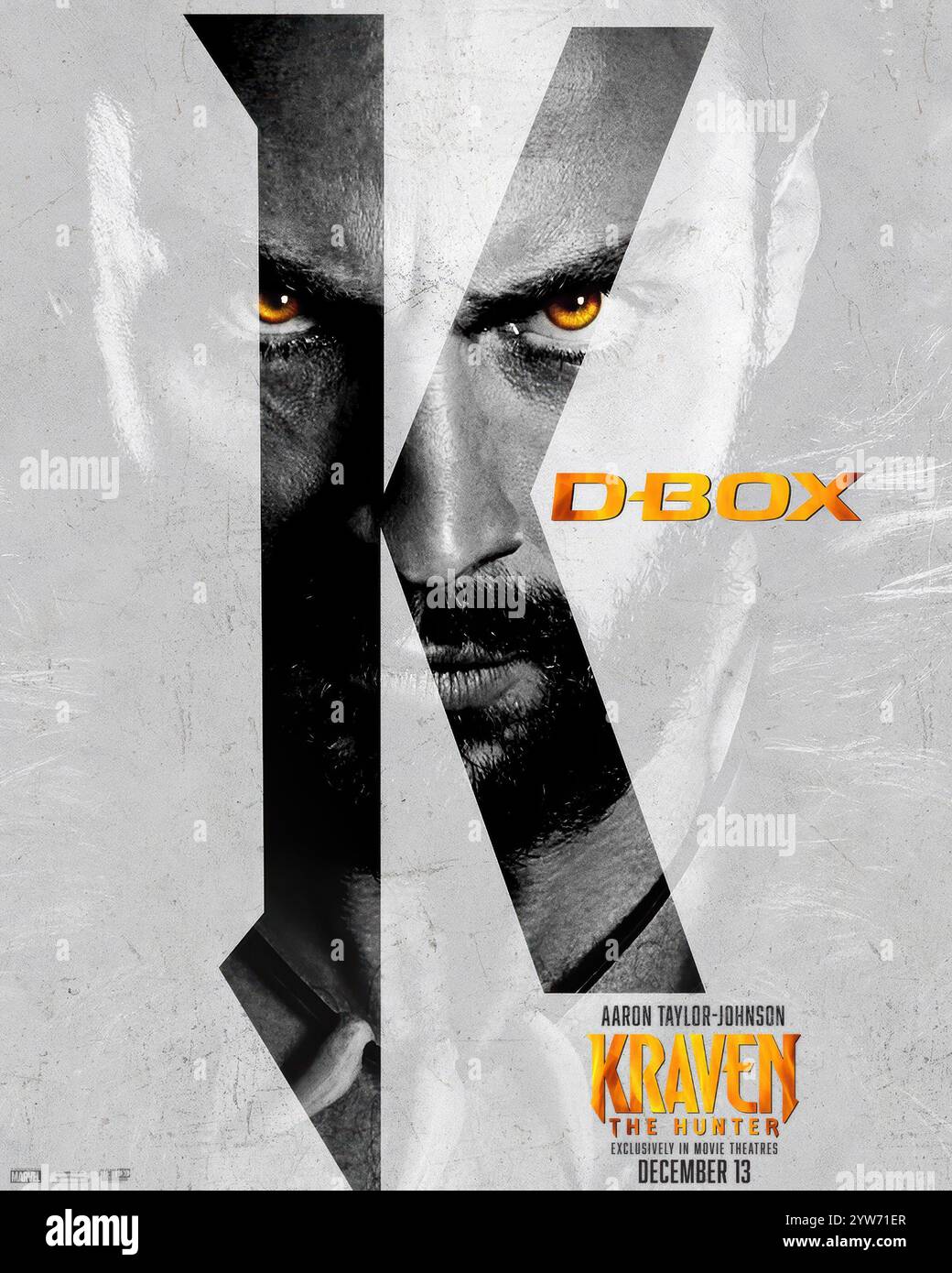 KRAVEN THE HUNTER, D-Box poster, Aaron Taylor-Johnson as Kraven, 2024 ...