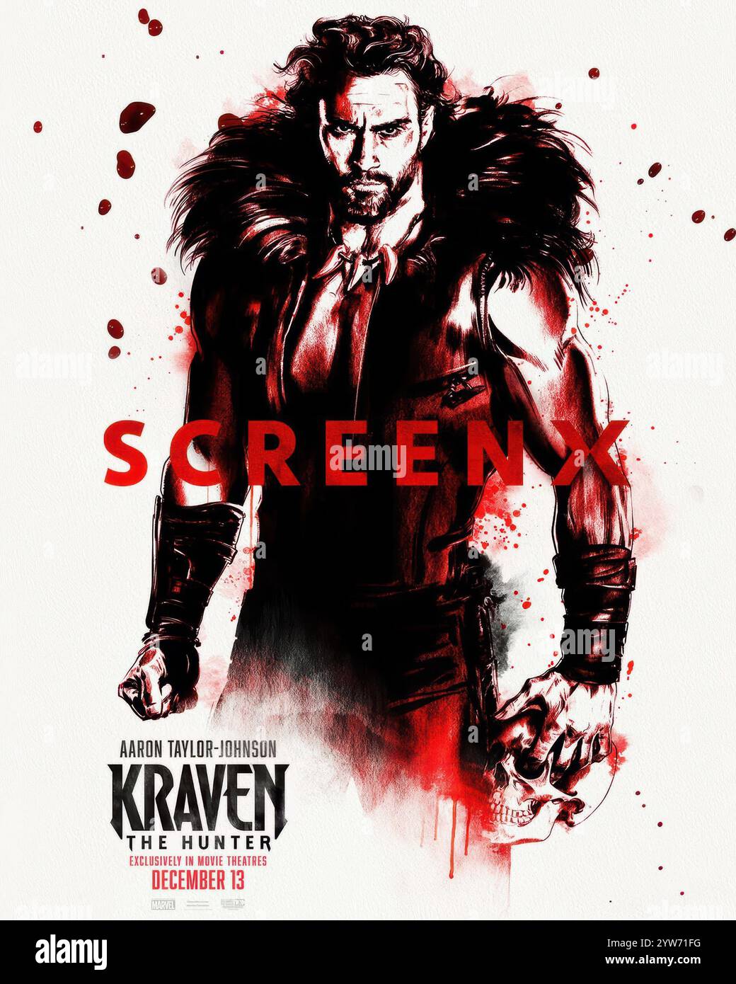 KRAVEN THE HUNTER, Screen X poster, Aaron Taylor-Johnson as Kraven ...