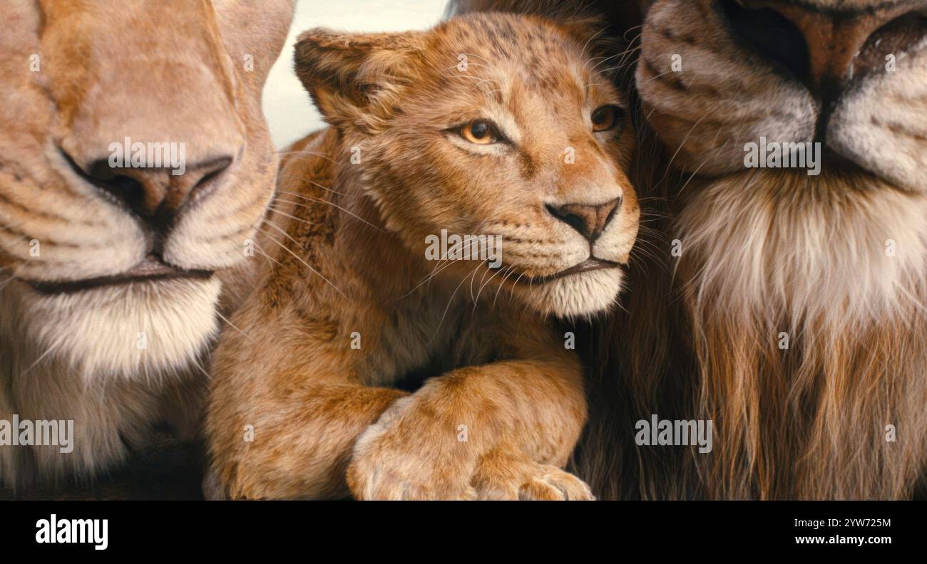 MUFASA: THE LION KING, center: Young Mufasa (voice: Braelyn Rankins ...