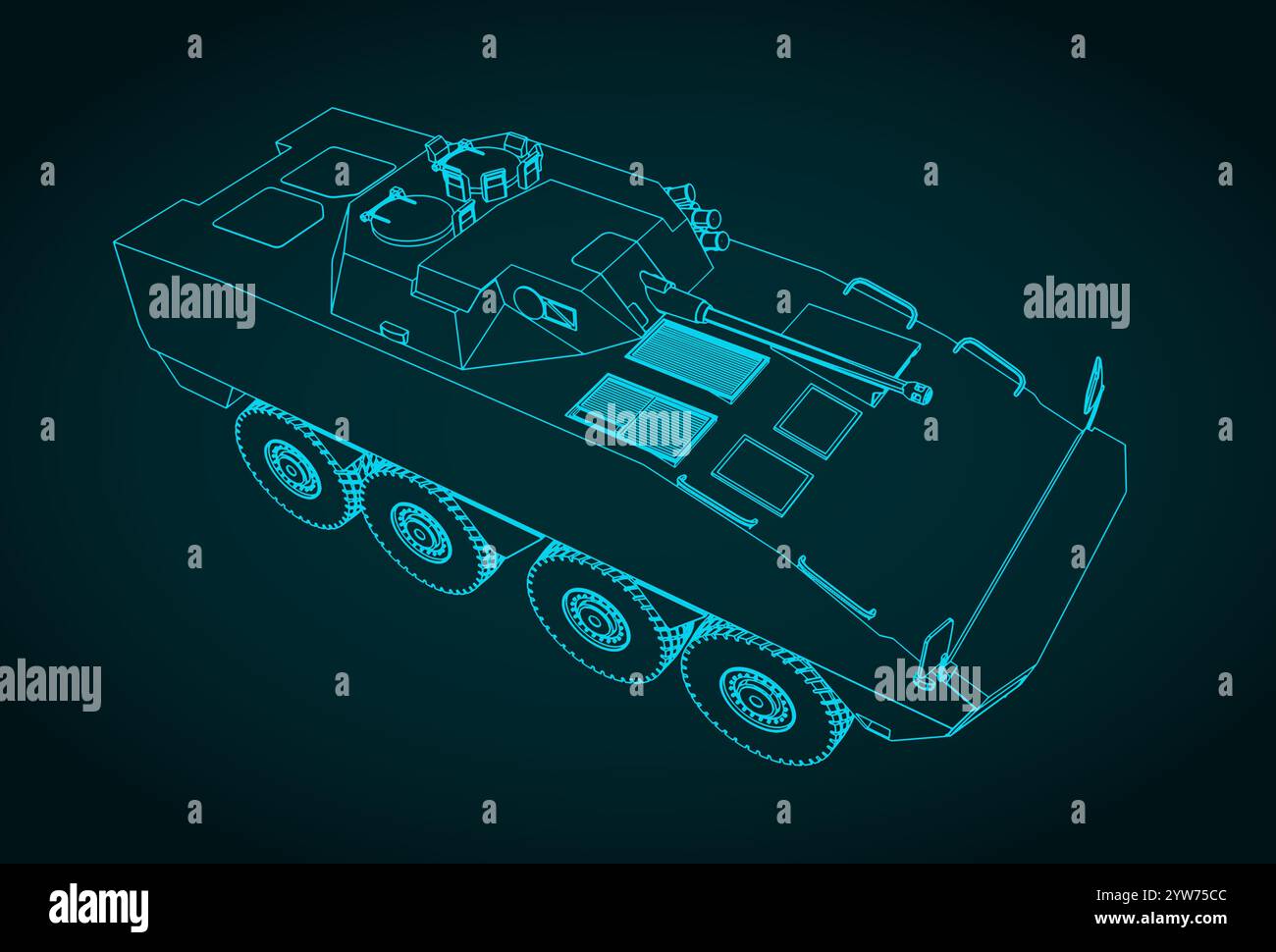 Wheeled armoured fighting vehicle Stock Vector Images - Alamy