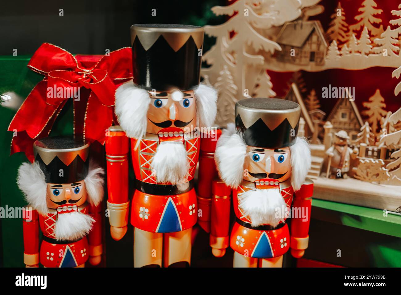 Nutcrackers wooden dolls.Symbol of Christmas and New Year.Beautiful ...