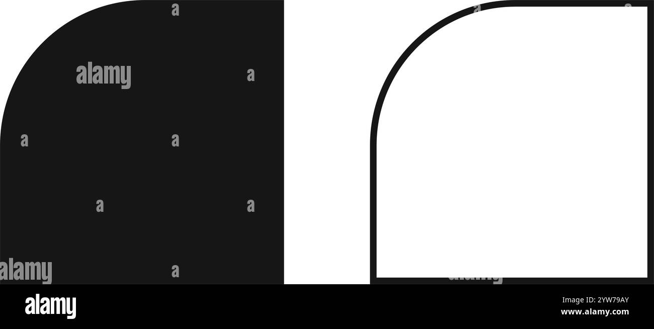 Half arch shape and frame. Templates for invitation or greeting cards ...