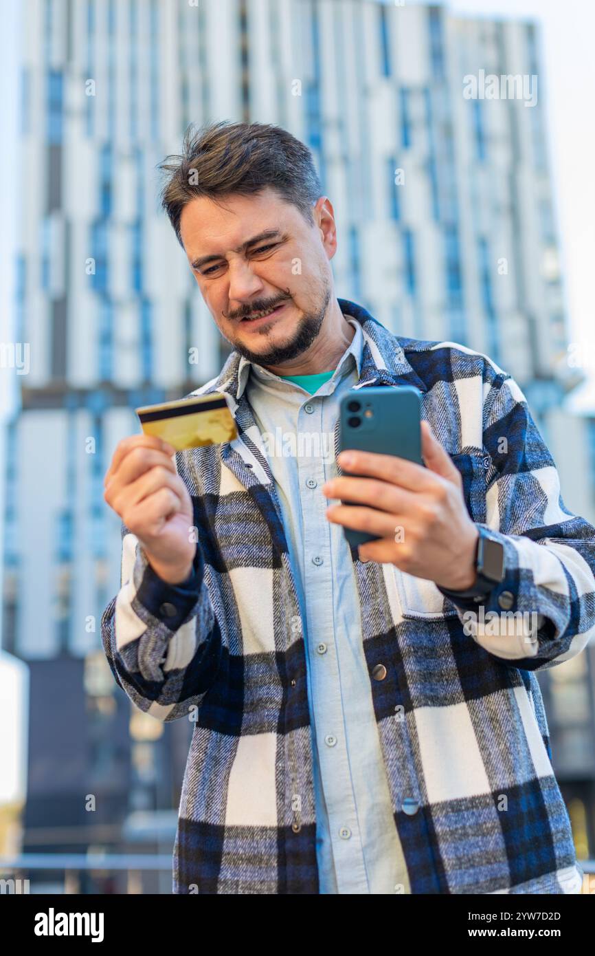 Frustrated businessman discovered fraud checking hi-res stock ...