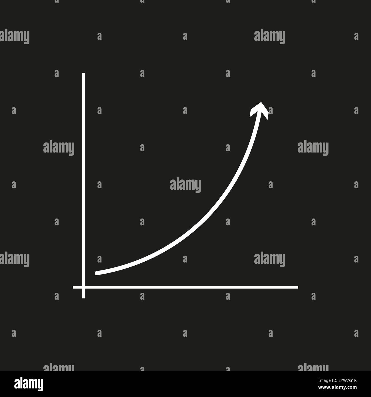 Growth chart icon. Business graph vector. Upward trend symbol ...