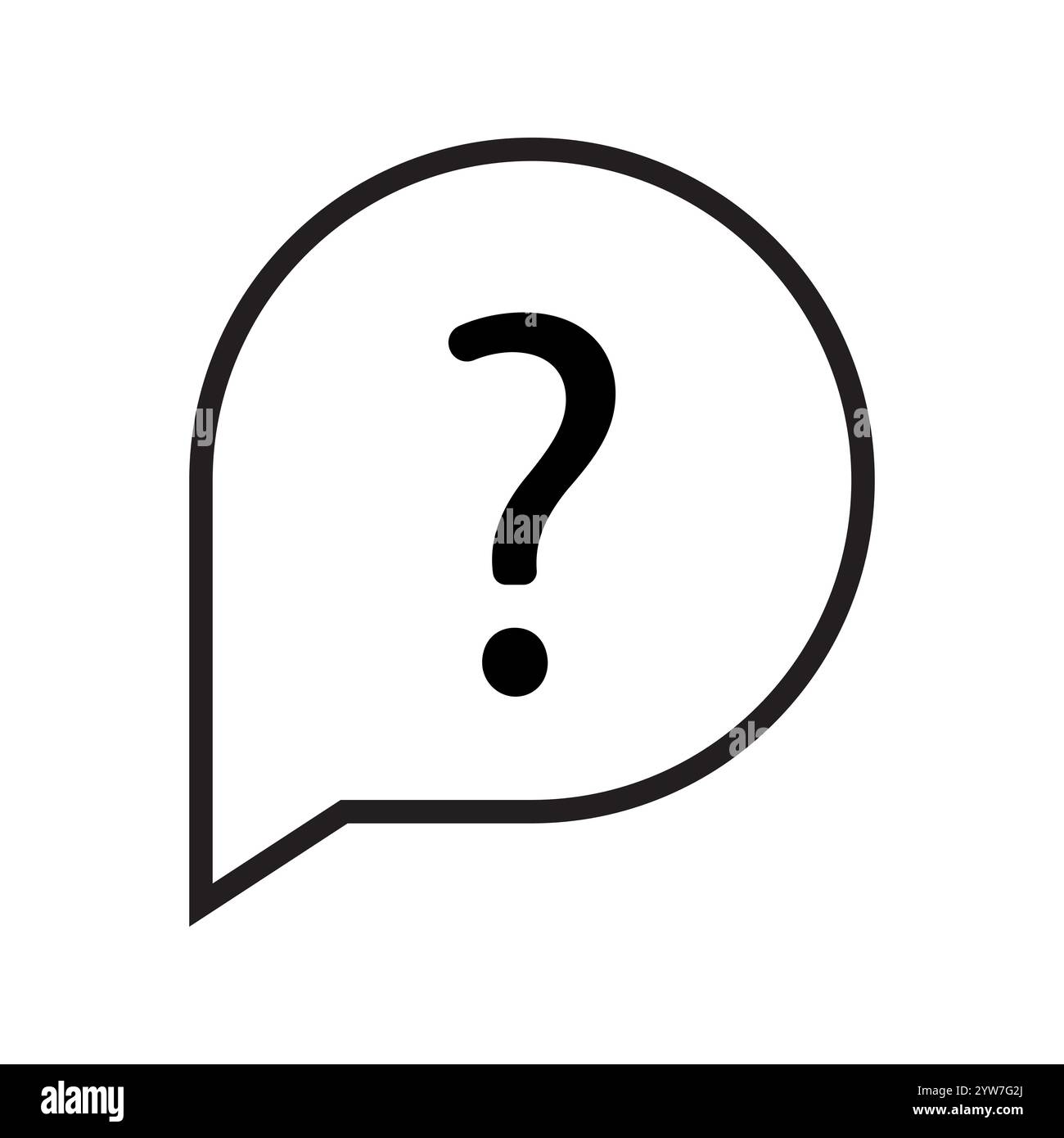 Question bubble icon. Speech outline shape. Query mark vector. Simple ... Question bubble icon. Speech outline shape. Query mark vector. Simple ...
