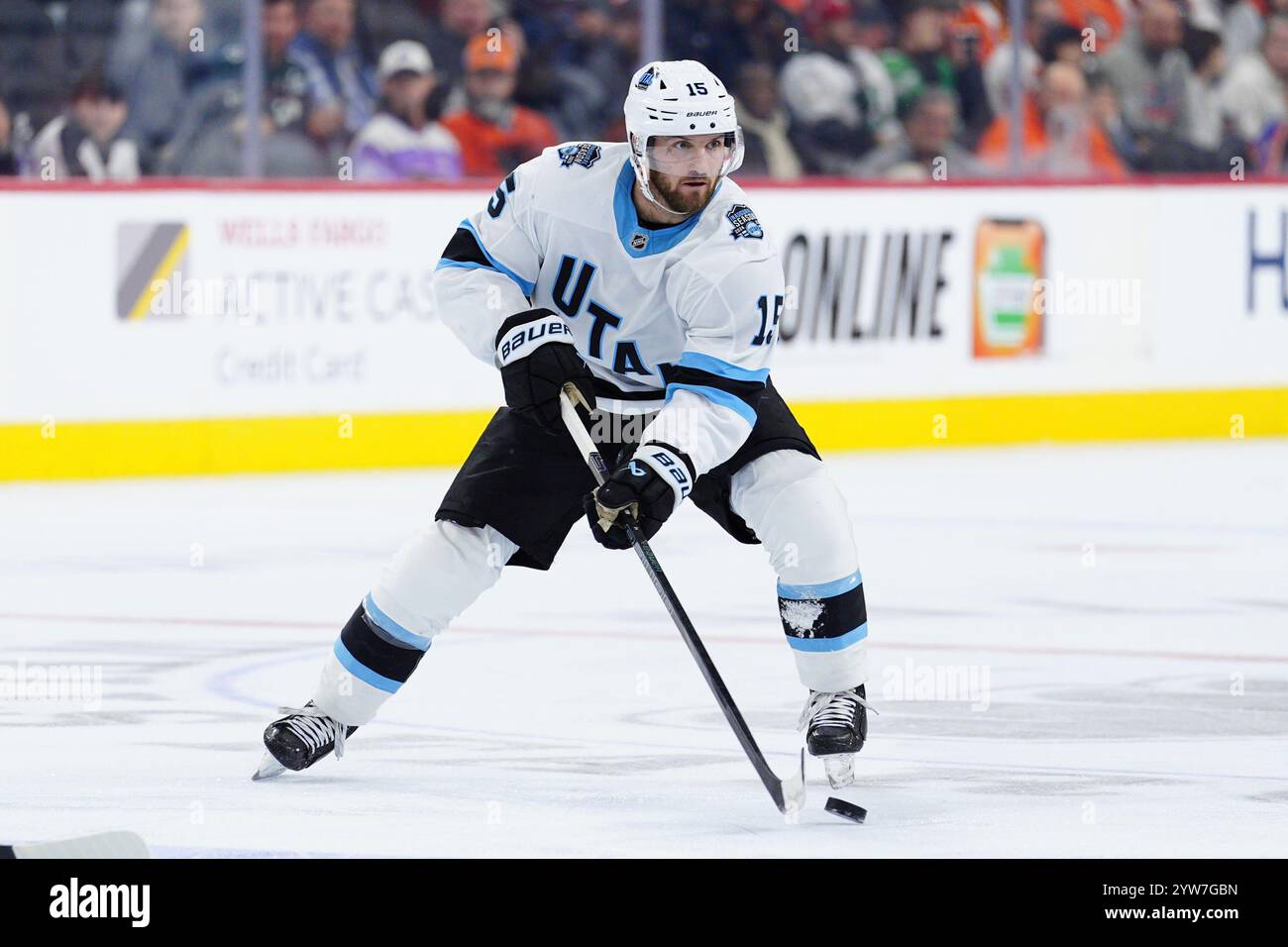 Utah Hockey Club's Alexander Kerfoot in action during an NHL hockey ...