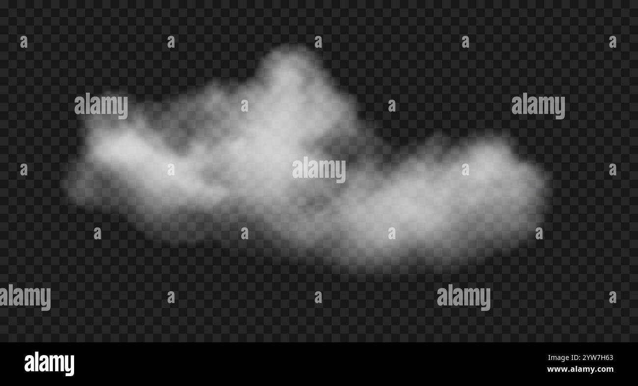 Vector realistic steam cloud, fog or smoke Stock Vector Image & Art - Alamy