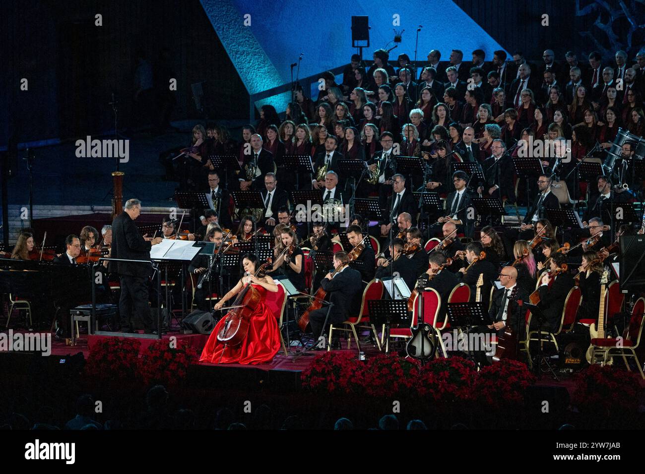 Tina Guo performs during the “Concert with the Poor" in the Vatican ...