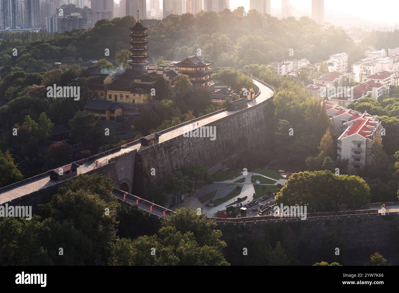 Ancient city walls and temples in Nanjing, China Stock Photo - Alamy
