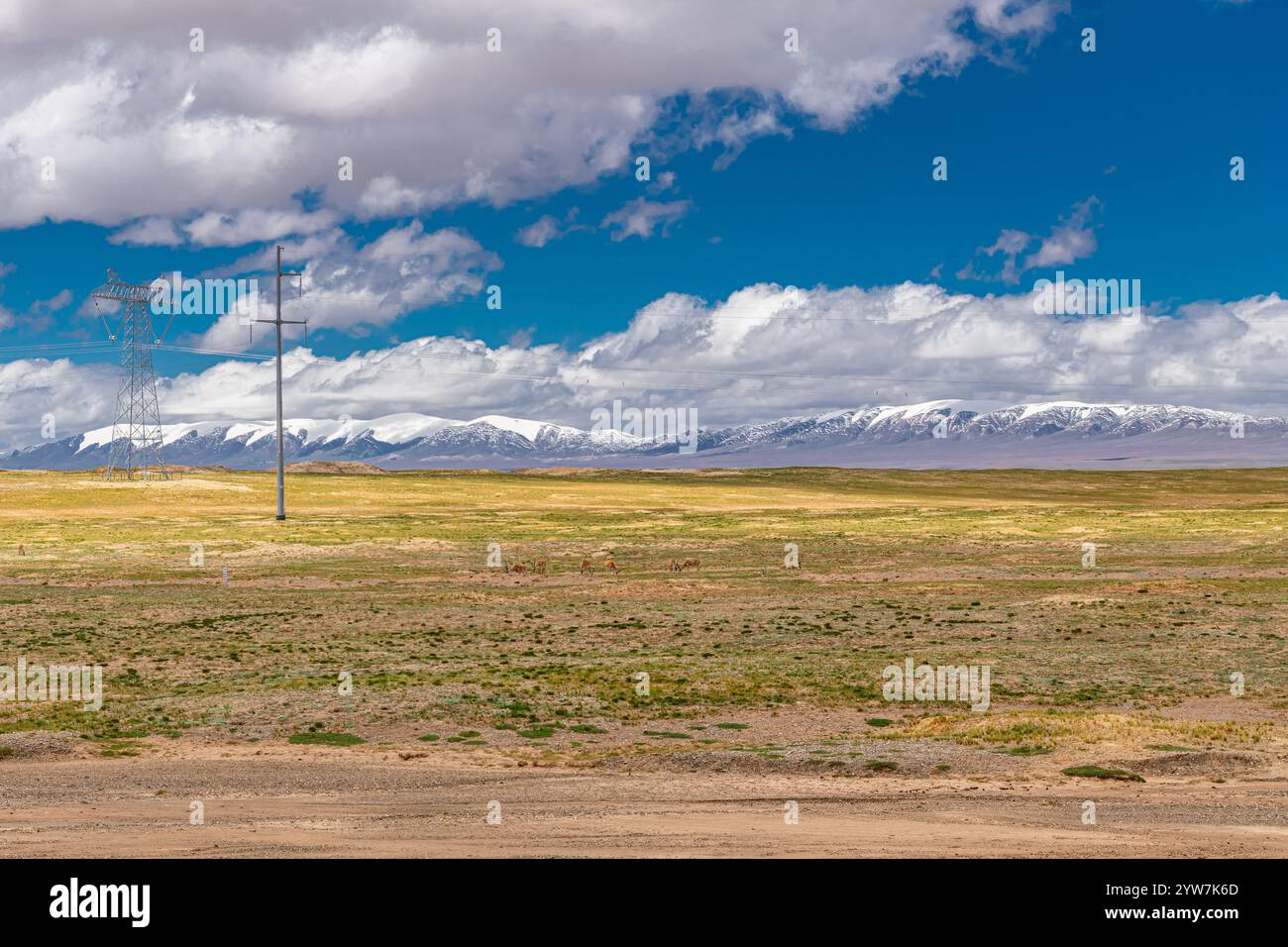 Panoramic view of snow capped mountain ranges and cloudscape of Kunlun ... Panoramic view of snow capped mountain ranges and cloudscape of Kunlun ...