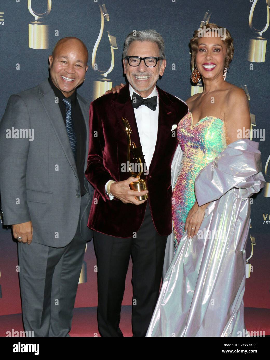 Beverly Hills, USA. 8, December, 2024. Pictured left to right, Stewart Wilson-Turner, Joe ...