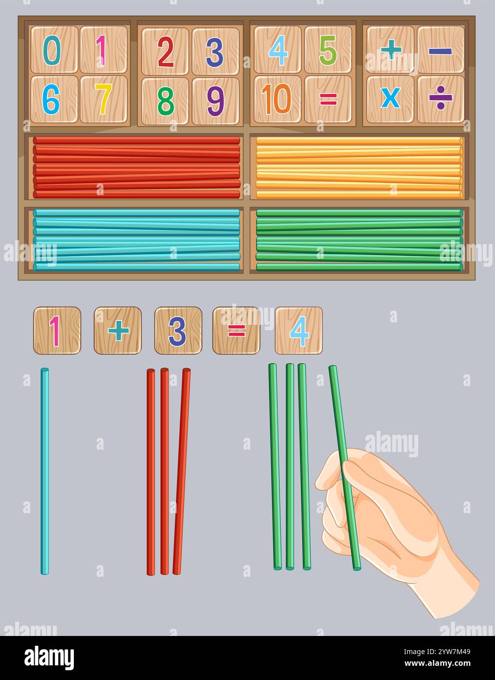 Preschool math blocks Stock Vector Images - Alamy