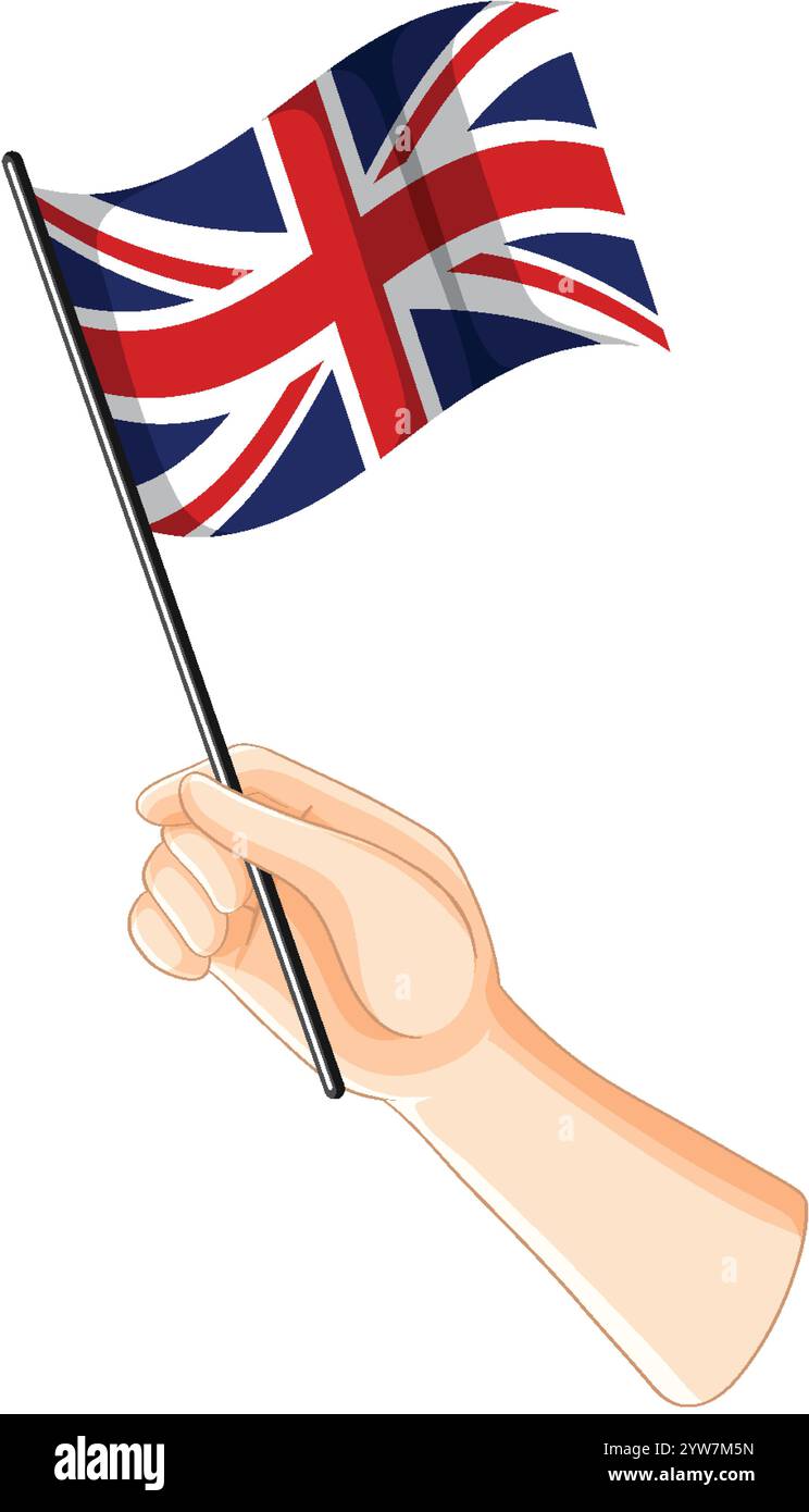Waving a british flag Cut Out Stock Images & Pictures - Alamy