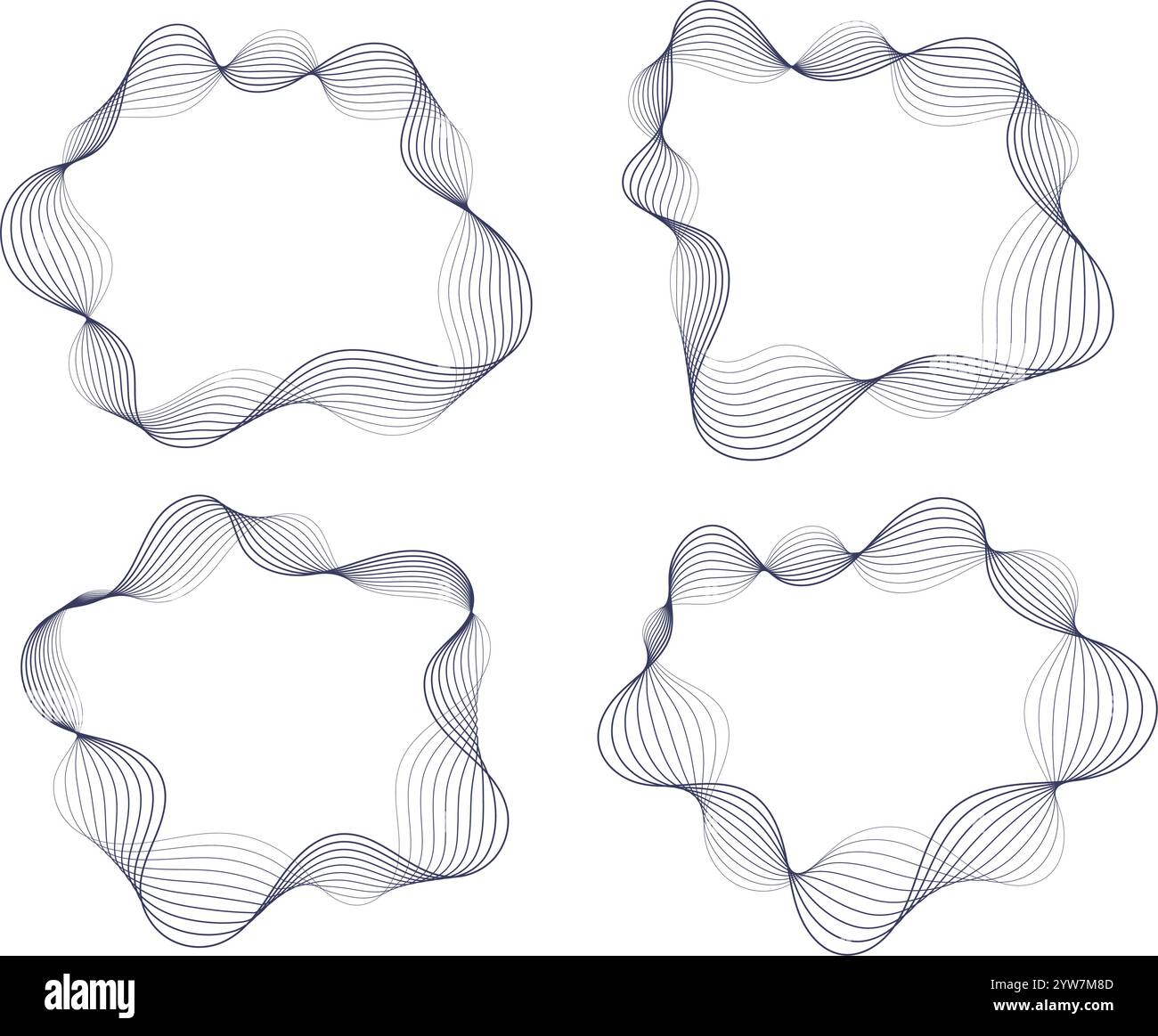 Wavy circular border hi-res stock photography and images - Alamy