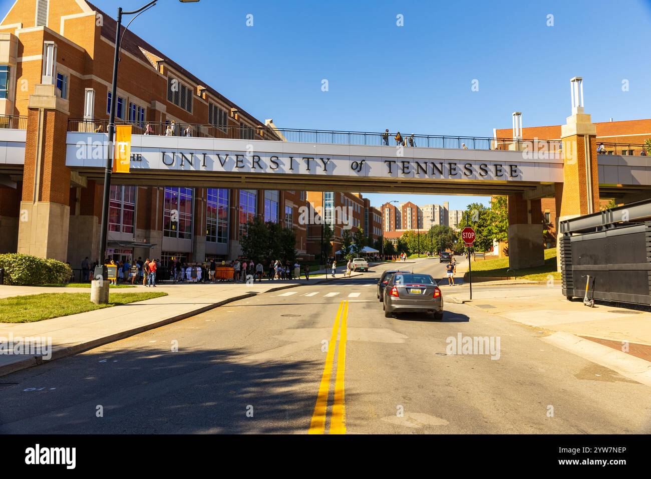 Knoxville, TN - October 11, 2024: University of Tennessee sign on cross ...