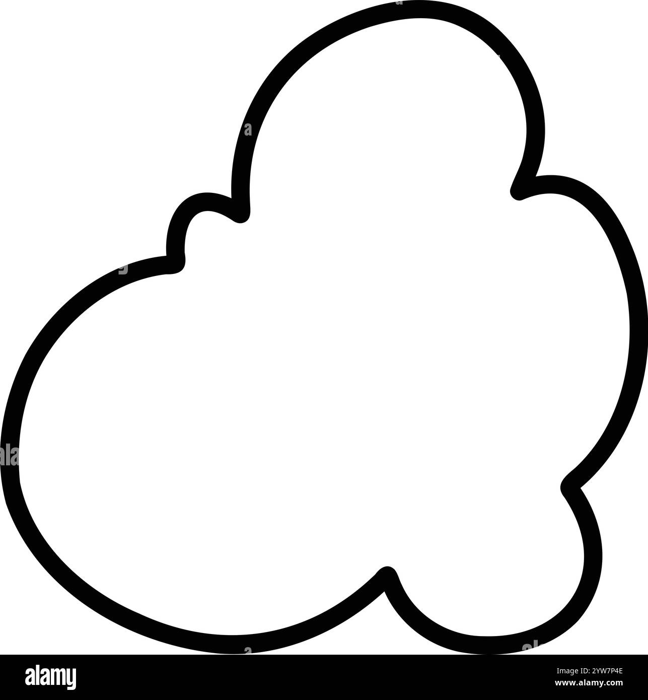 Doodle line text balloon. Speech bubble banners with empty talk, linear ...